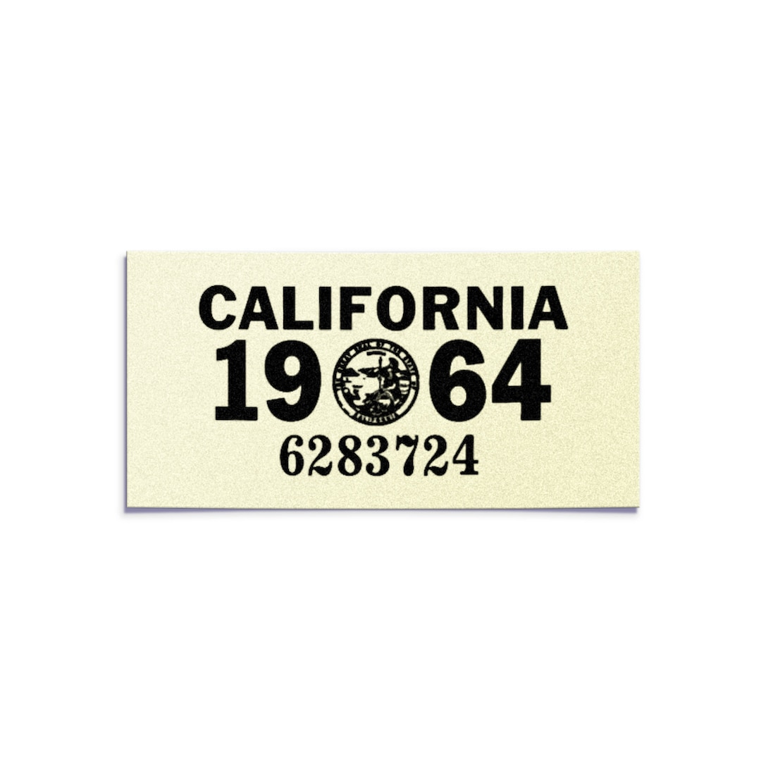 1964 California License Plate Sticker YOM CA Year of Manufacture Tag ...
