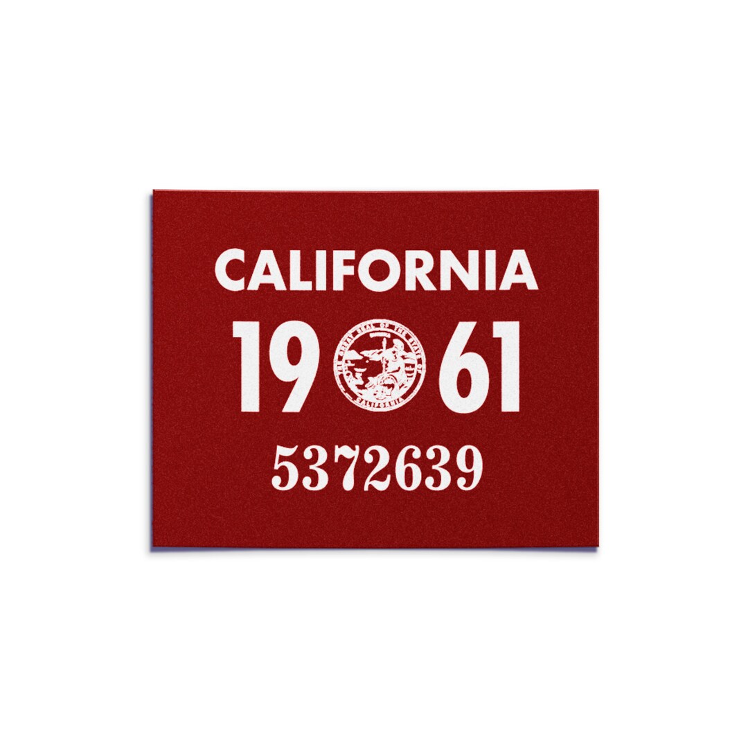 1961 California License Plate Sticker YOM CA Year of Manufacture Tag ...