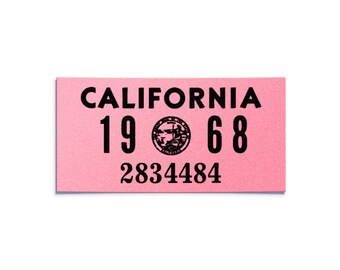 1976 California License Plate Sticker YOM CA Year of Manufacture Tag ...