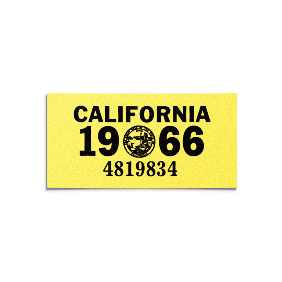 1966 California License Plate Sticker YOM CA Year of Manufacture Tag ...