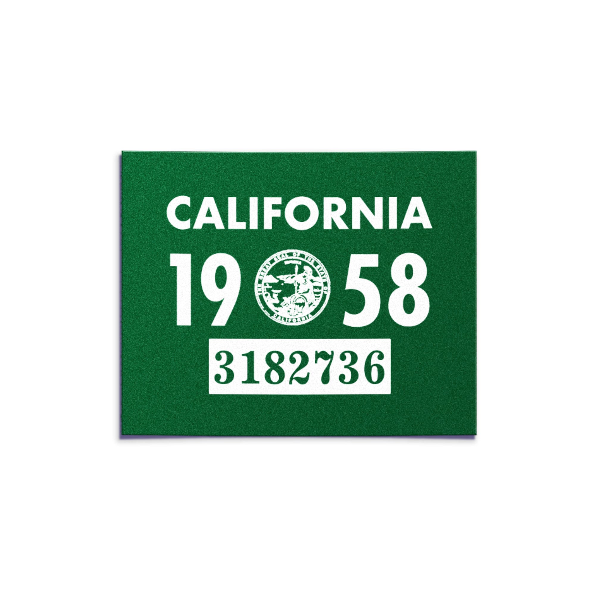 1958 California License Plate Sticker YOM CA Year of Manufacture Tag ...