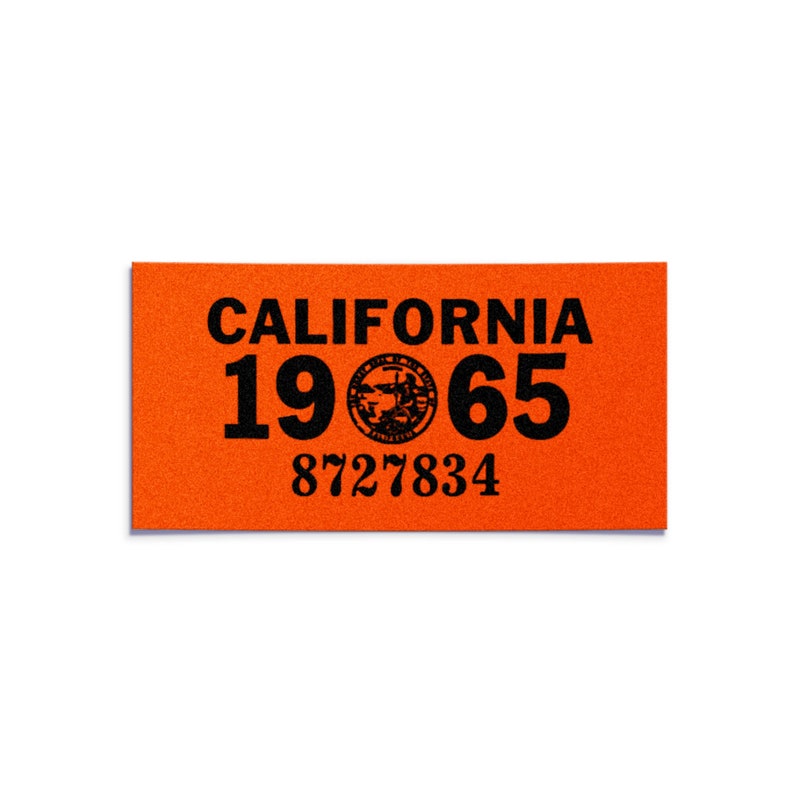 1965 California License Plate Sticker YOM CA Year of Manufacture Tag ...