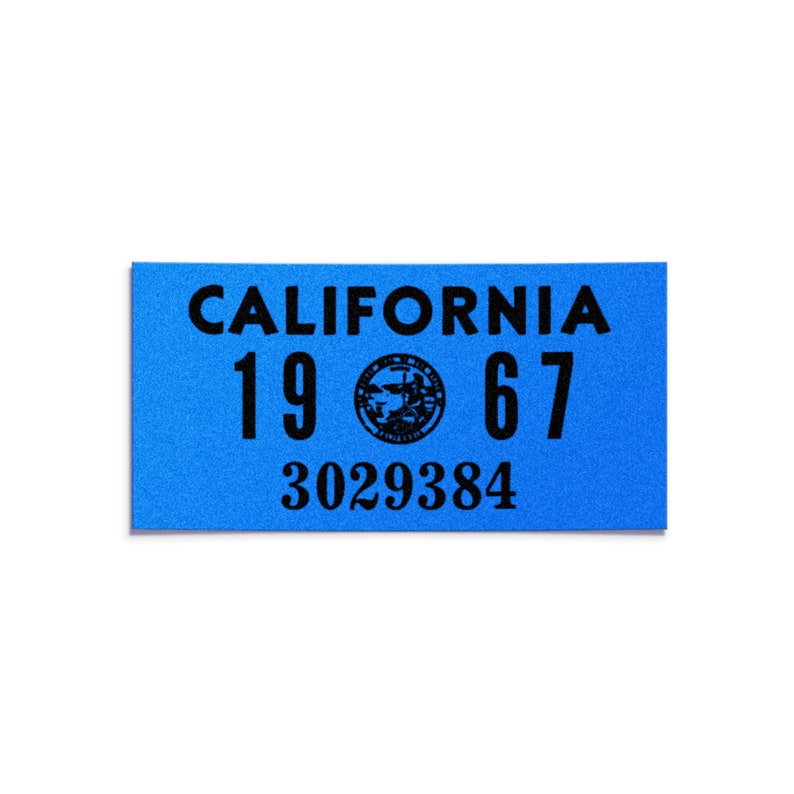 1967 California License Plate Sticker YOM CA Year of Manufacture Tag ...