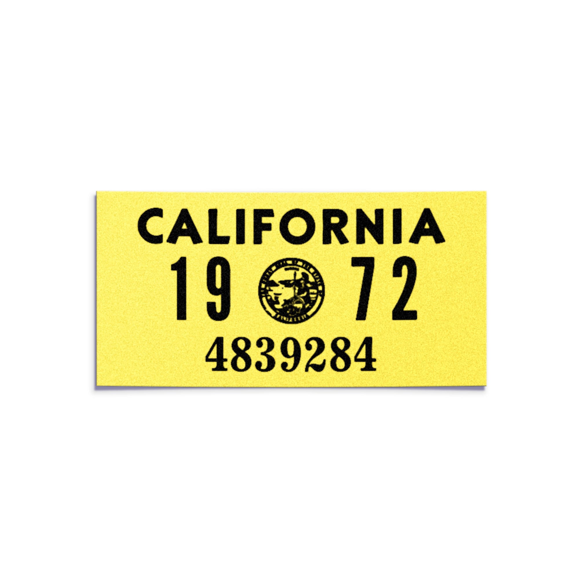 1972 California License Plate Sticker YOM CA Year of Manufacture Tag ...
