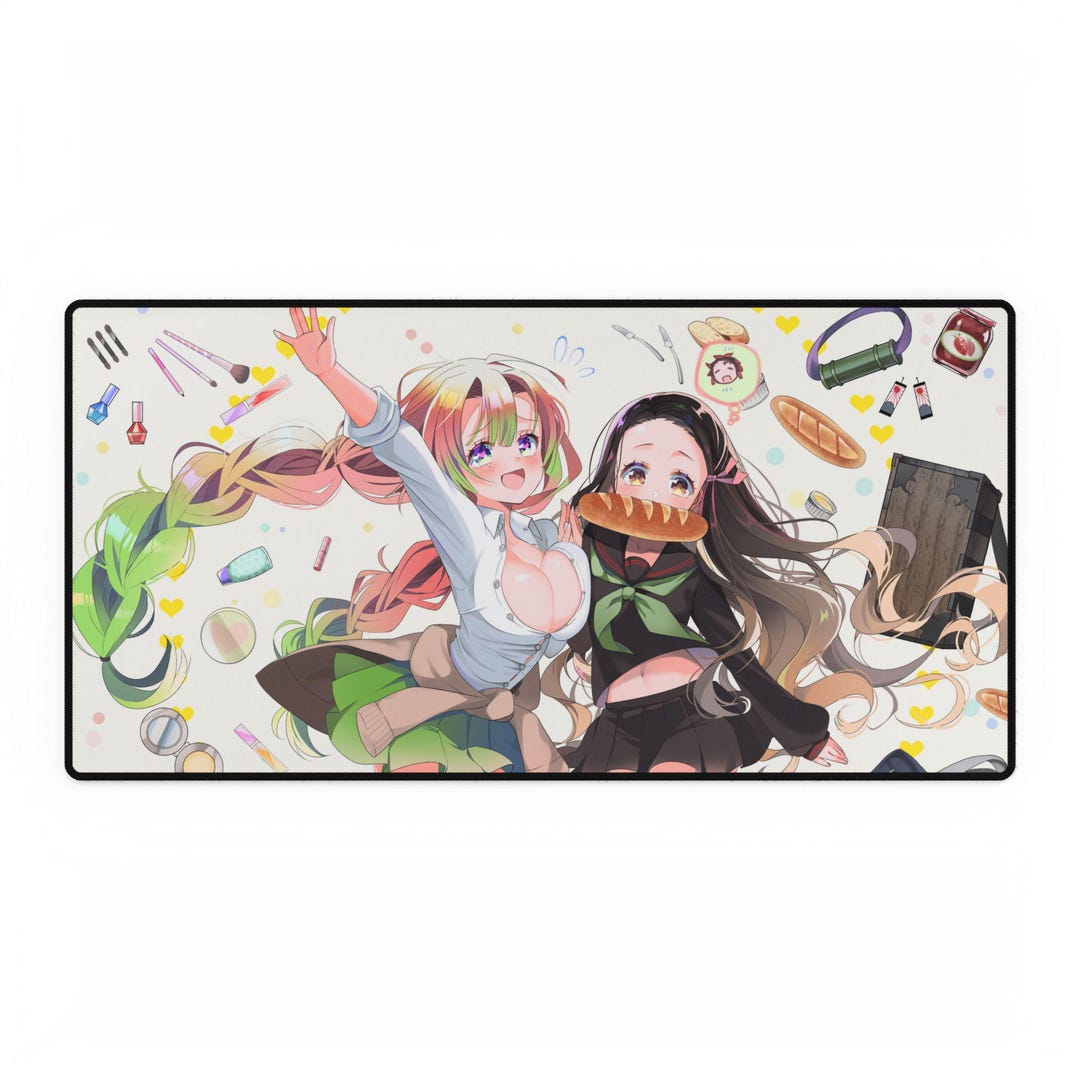 Mitsuri Kanroji & Nezuko Kamado (demon Slayer) Desk Mat - Etsy