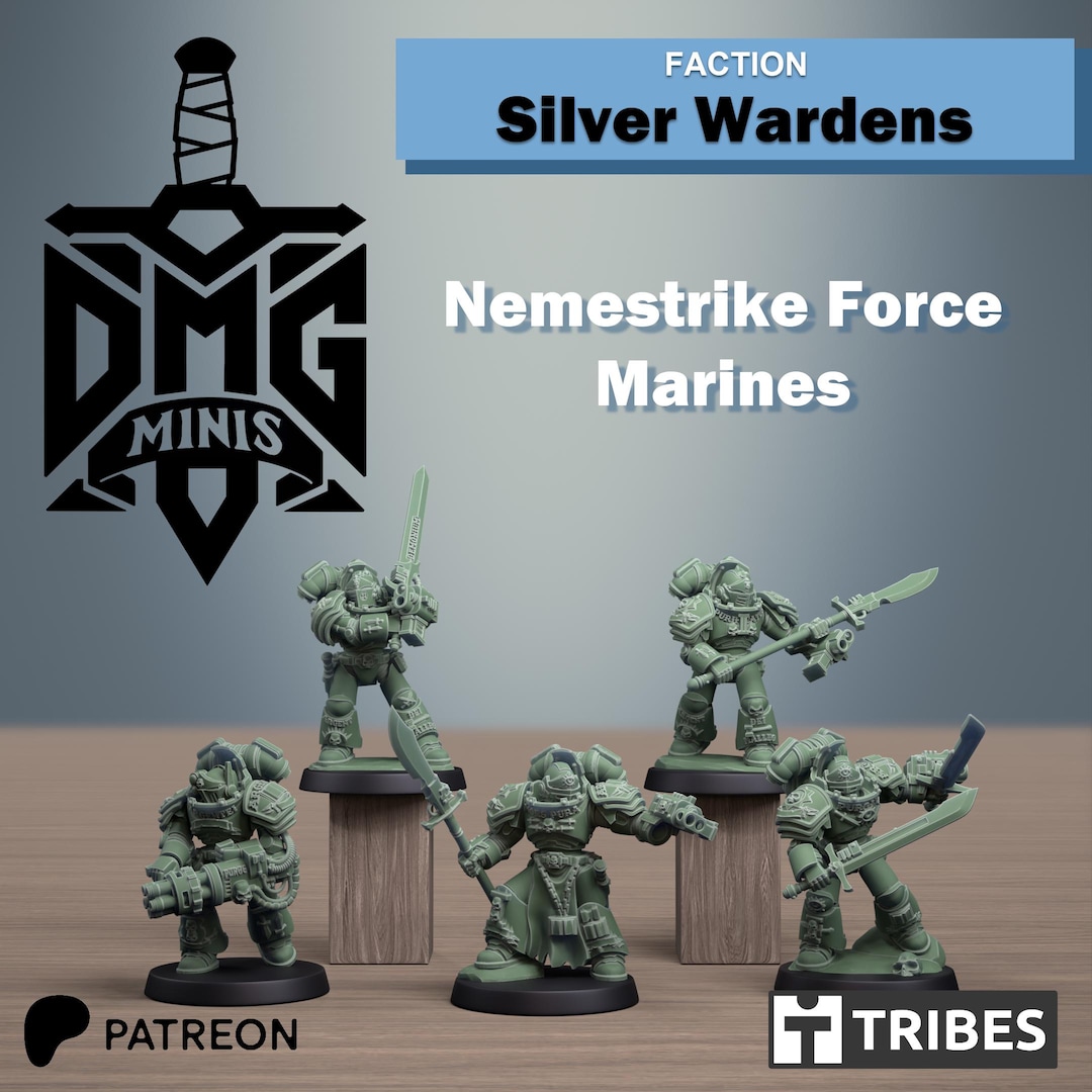 Nemestrike Squad - Silver Wardens - DMG Minis - Tabletop Wargaming ...