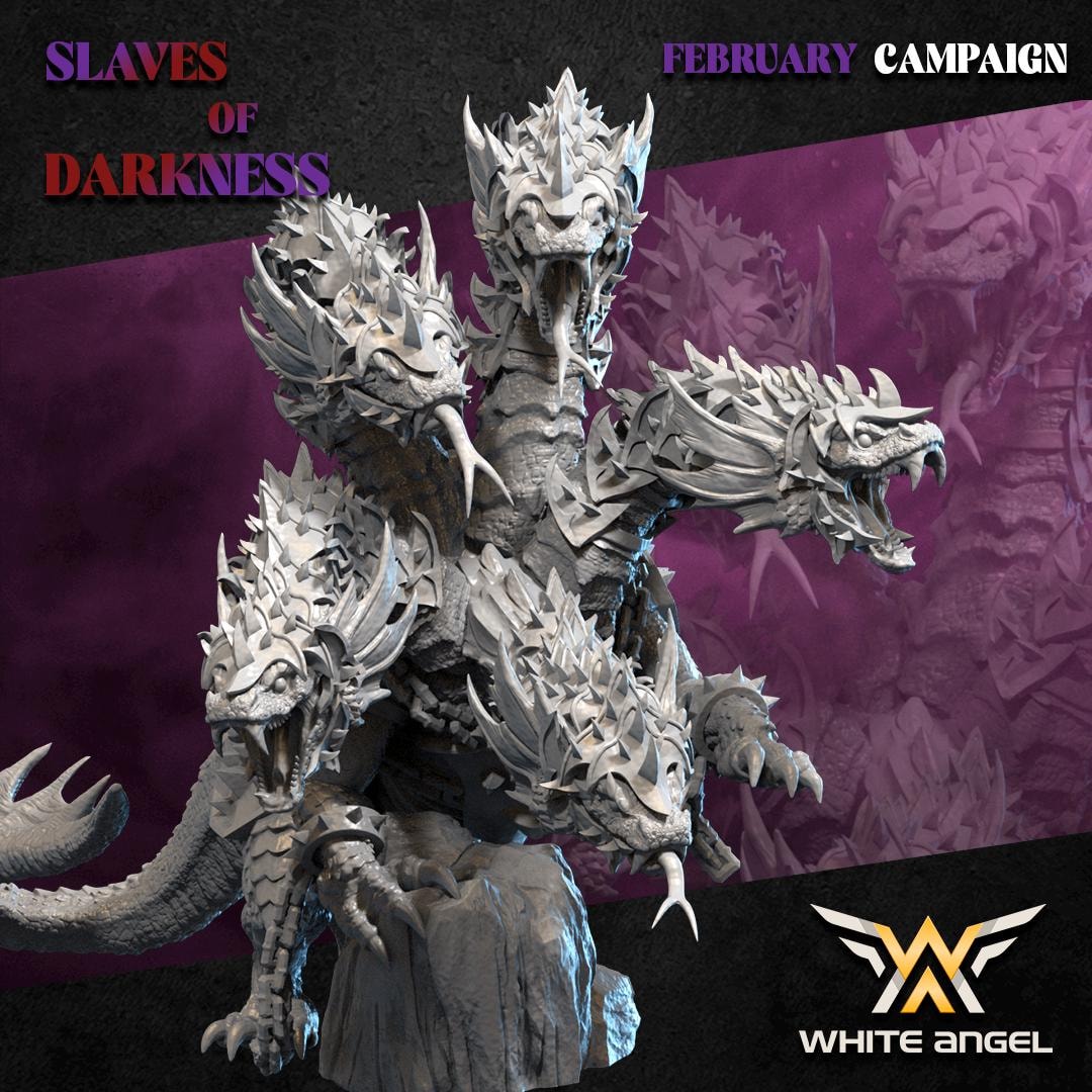 Dark Heavy Hydra | Slaves of Darkness | RPG Tabletop Miniature ...
