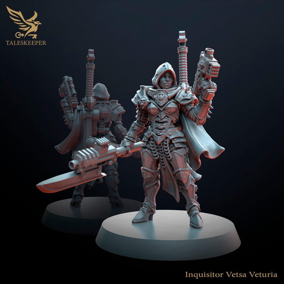 Inquisitor Vetsa Veturia Miniature: Grim-dark Sci-fi RPG Proxy by ...