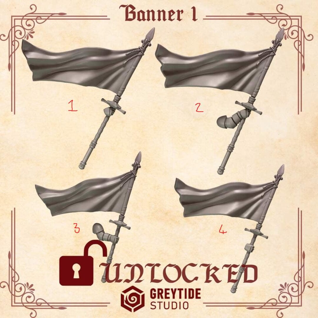 Crimson Lords Banner 1: Grim Dark Sci-fi RPG Miniature - Etsy