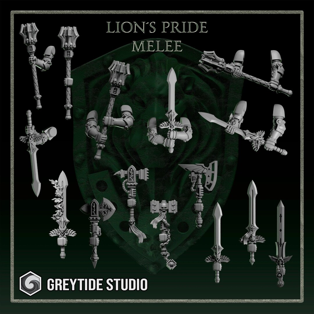 Lions Pride Weapon Pack 1 | RPG Tabletop Miniature Wargaming Grim-dark ...