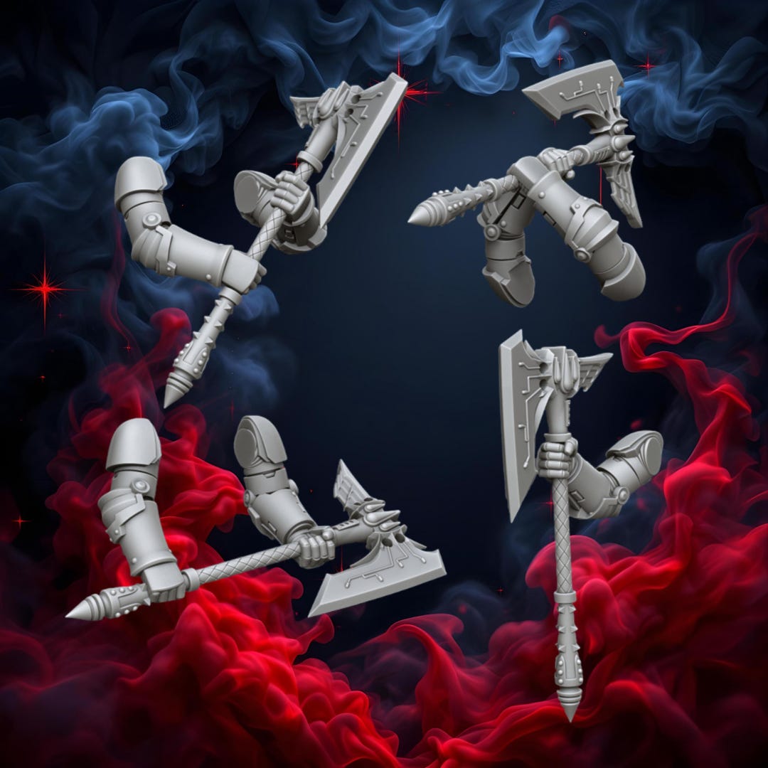 Crimson Angels 2h-axe Set Upgrades Cyberbrush 3D Tabletop Wargaming ...