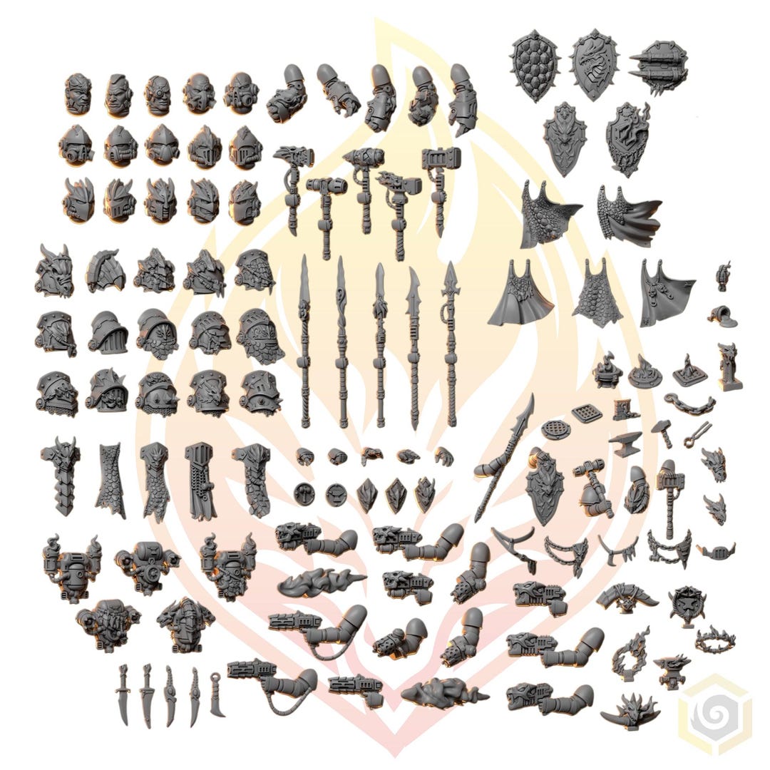 Anvil Wardens Full Set | RPG Tabletop Miniature Wargaming Grim-dark Sci ...