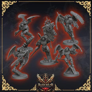 Crimson Angels Honour Guard x6 Cyberbrush3d Tabletop Wargaming ...