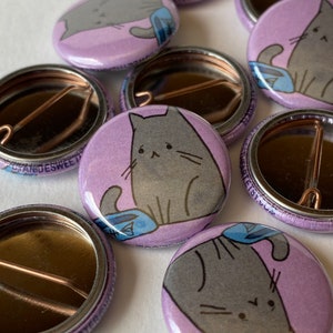 Sad Kitty Pin - Etsy