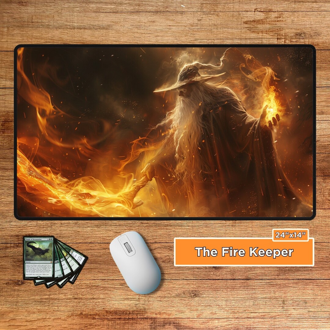 MTG Playmat-the Fire Keeper-board Game Deskmat for TCG - Etsy