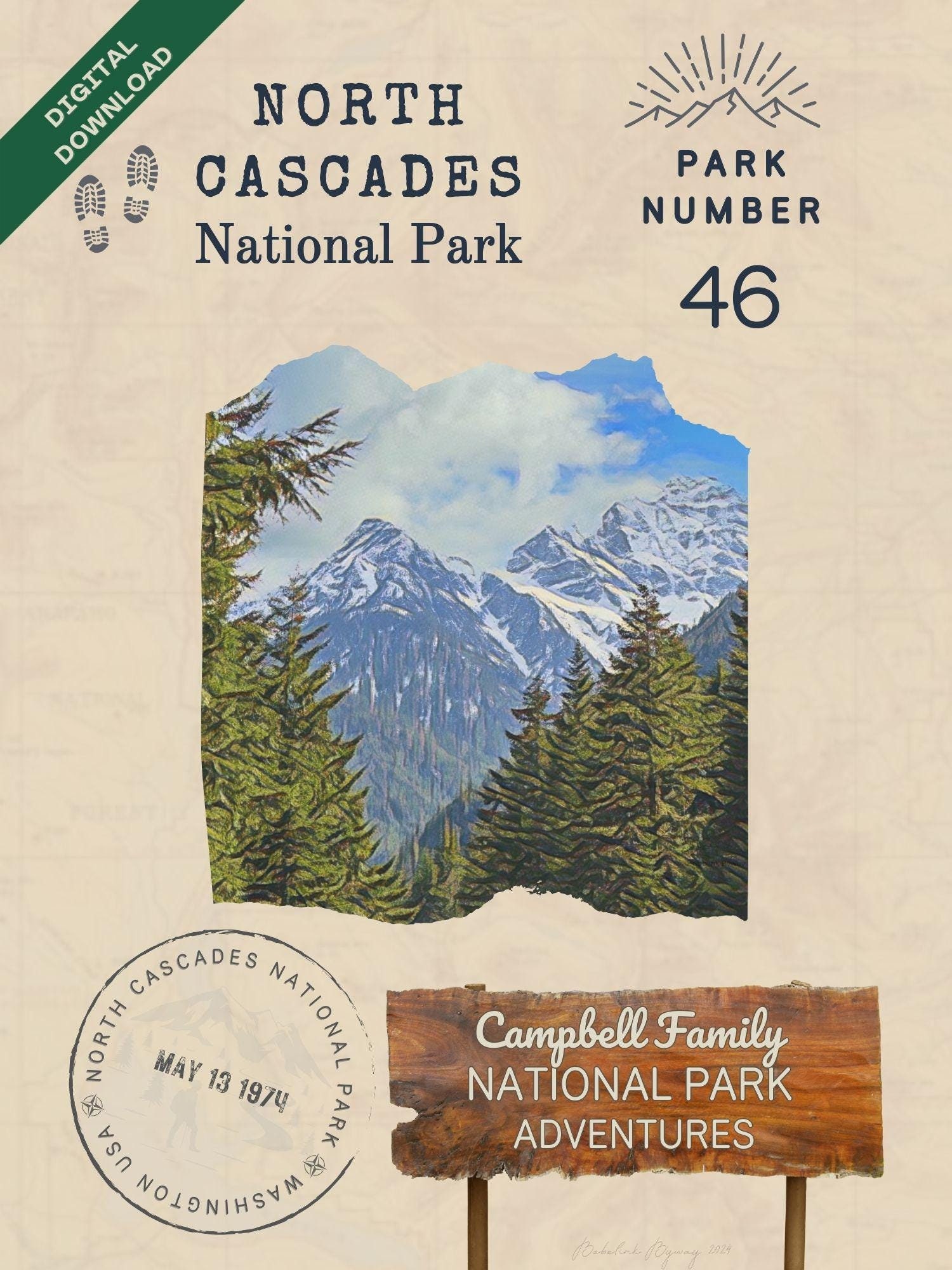 Personalized National Park Travel Wall Decor Digital Download, North ...