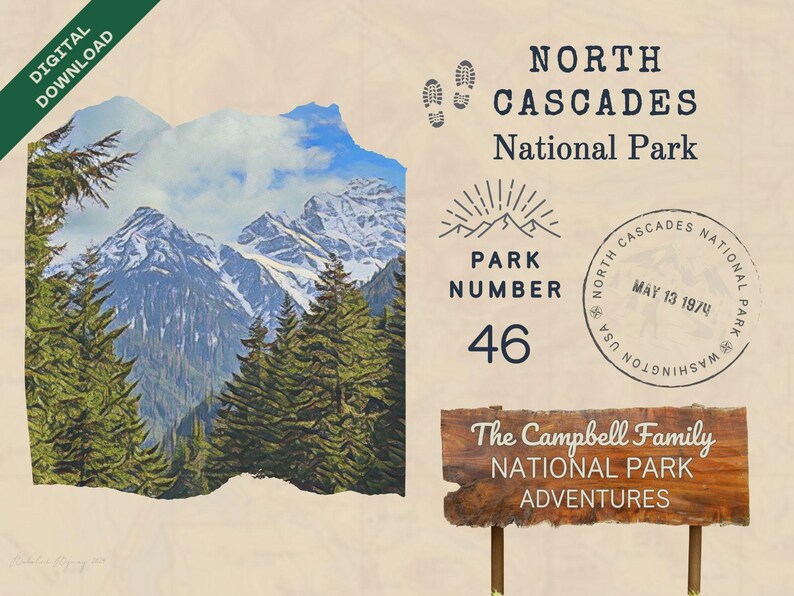 Personalized National Park Travel Wall Decor Digital Download, North ...