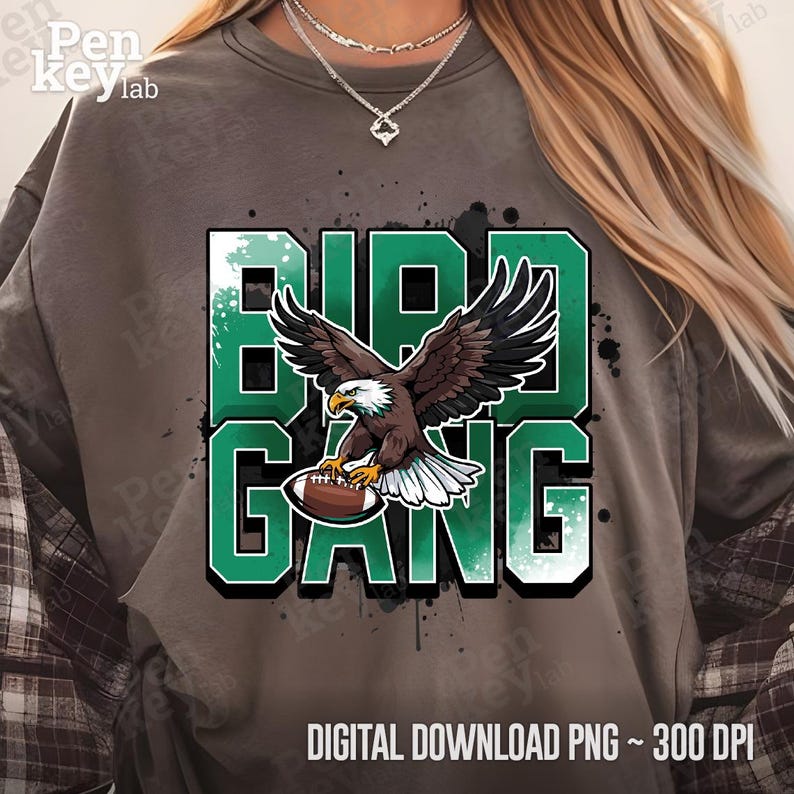 Retro Bird Gang Eagle PNG, Eagles Png, Football Mascot Png ...