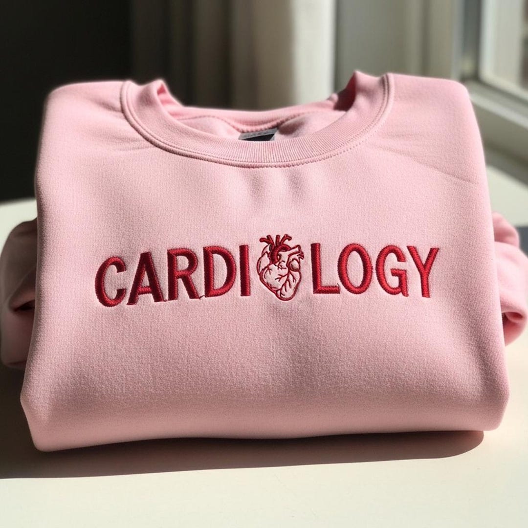 Embroidered Cardiology Nurse Sweatshirt: Cardiac Crewneck, Medical ...