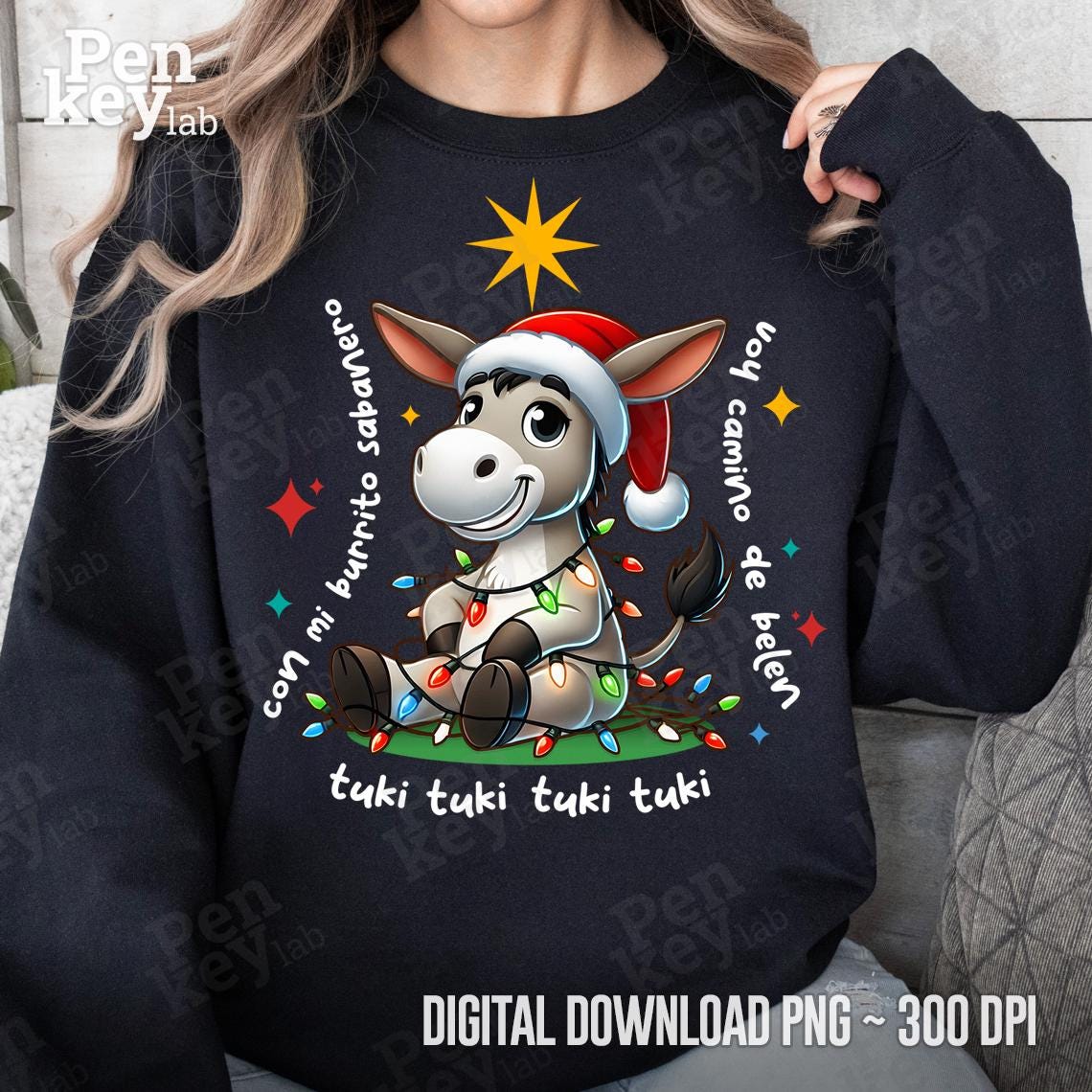 Mi Burrito Sabanero Mexican PNG, Feliz Navidad Digital Download, Tuki ...