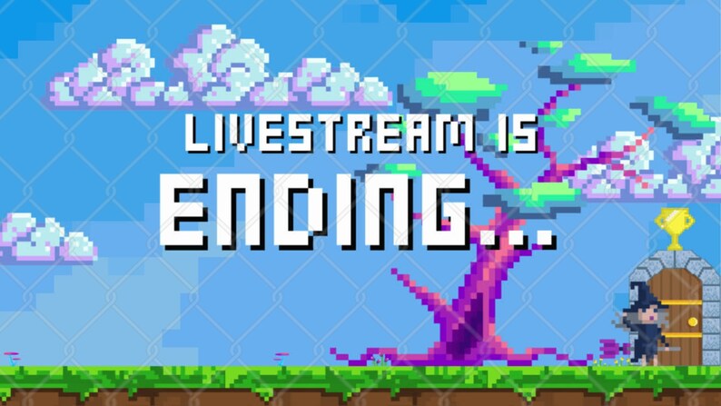 Animated Retro RPG Witch Stream Overlay pack 2 - Etsy
