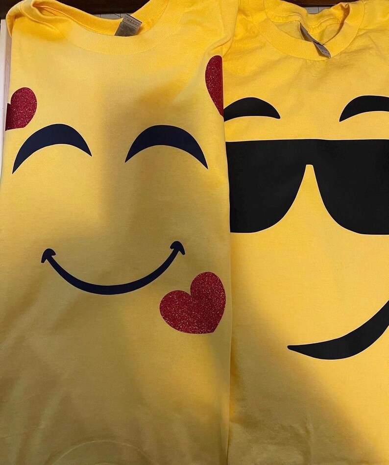 Handmade Emoji T-shirt: Fun Group Costume Shirt - Etsy