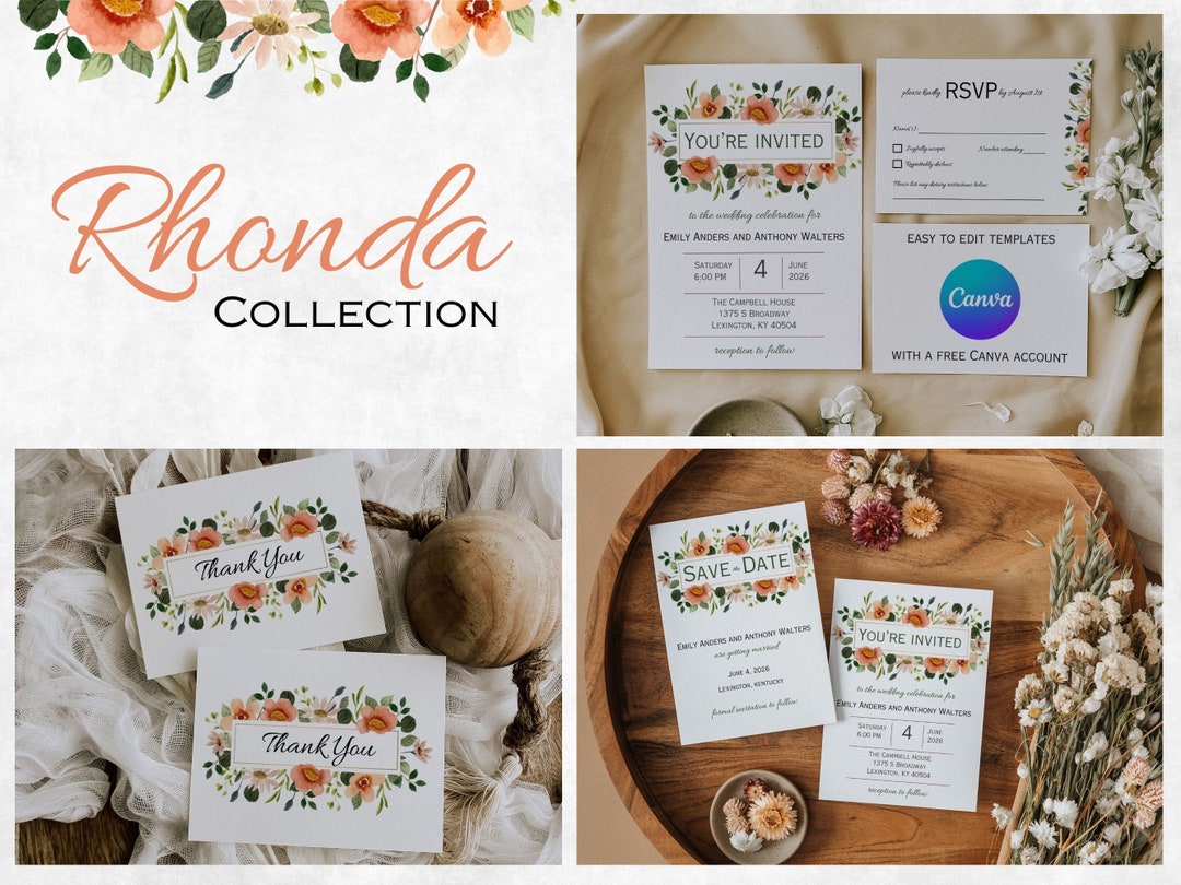 Rhonda Collection Essentials Bundle Wedding Kit Invitation Save the ...