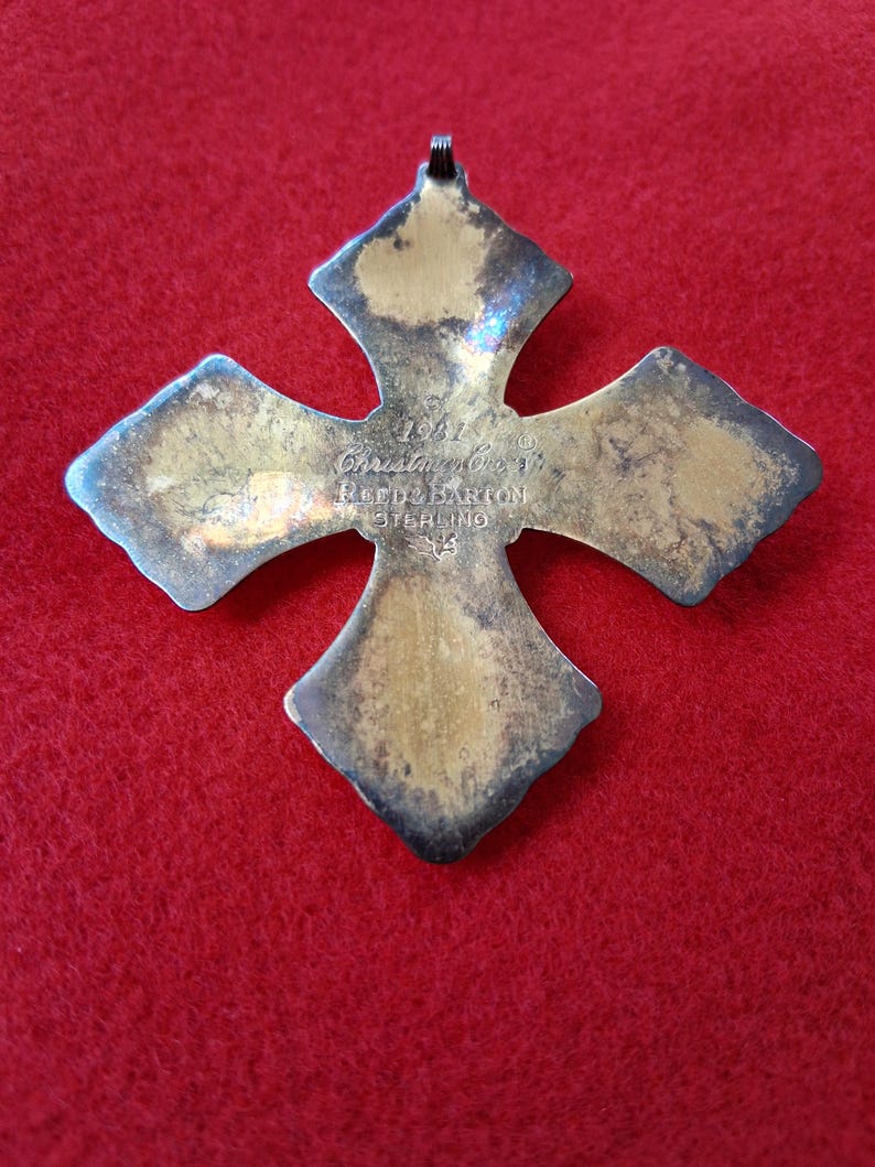 Christmas Cross, Reed & Barton, 1981 - Etsy