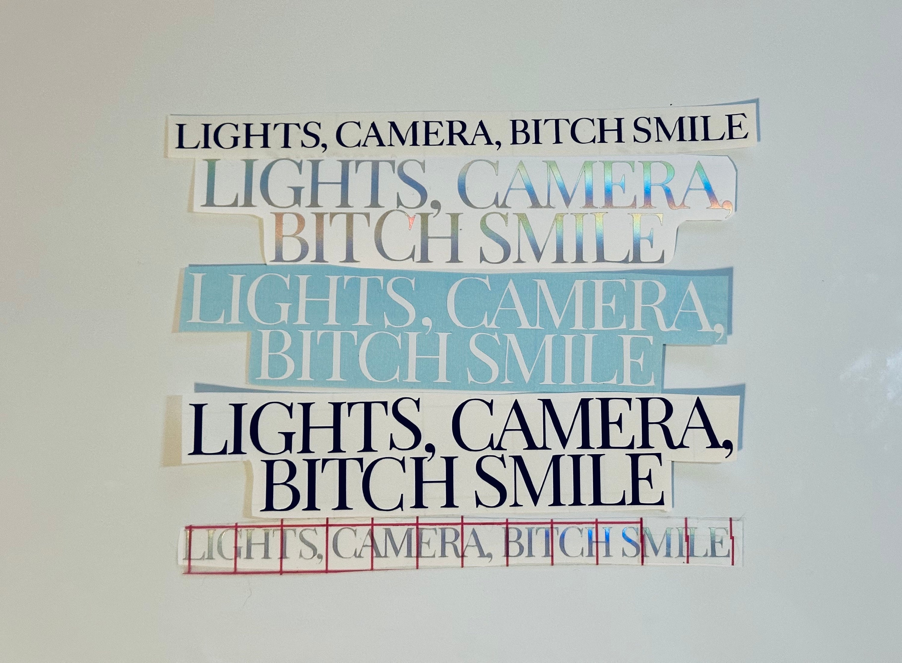 Vinyl Decal TTPD Inspired lights, Camera, Btch Smile Sticker for Car ...