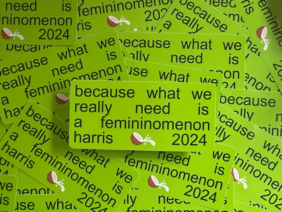 Bumper Sticker Brat X Femininomenon X Kamala Inspired Waterproof, Fade ...