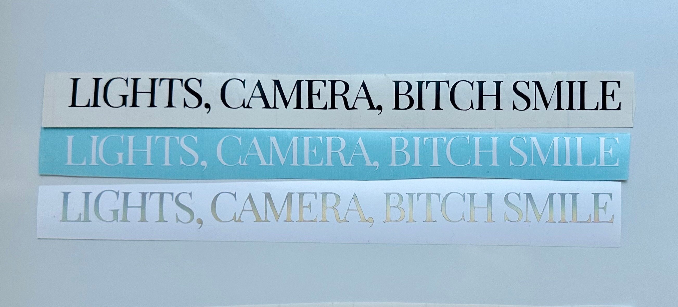 Vinyl Decal TTPD Inspired lights, Camera, Btch Smile Sticker for Car ...