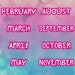 Cute MONTHS (january to December) Digital Printable Designed Stickers ...