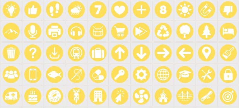 500 Pcs. Digital ICONS for Everyday Use Printable Stickers PNG - Etsy