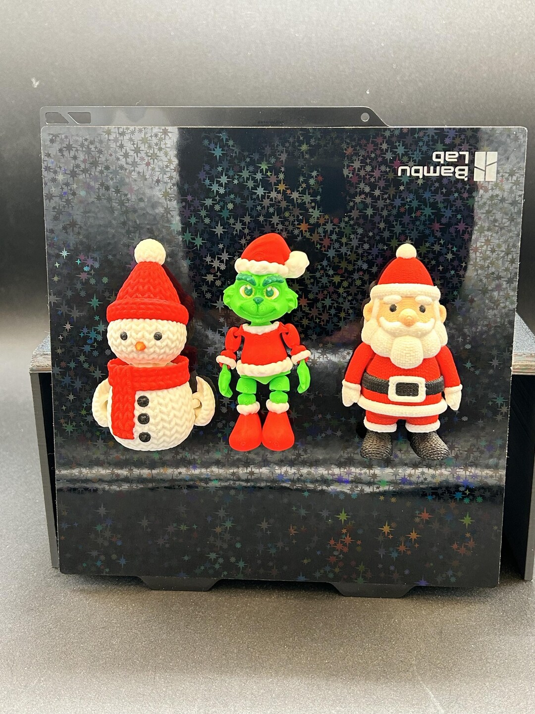 Knitted Christmas Magnets Santa, Snowman & the Grinch | Cute Holiday ...