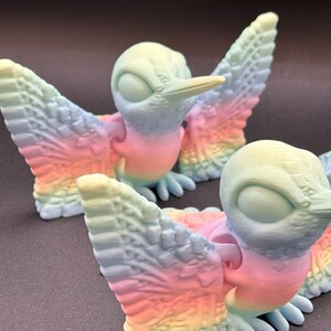 Hummingbird – Stunning Matte Rainbow Filament Figurine - Etsy