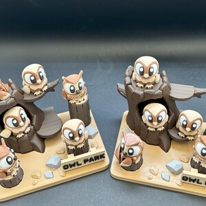Owl Park – 3D Printed Owl Playground Diorama – Adorable Forest Owl ...