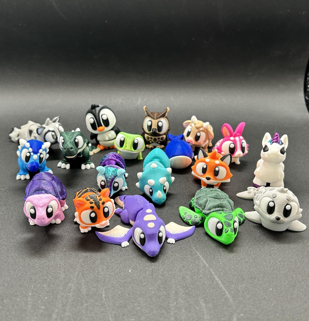 Mini Critter Squad – Cute 3D Printed Animal Figurines • Desk Pets ...