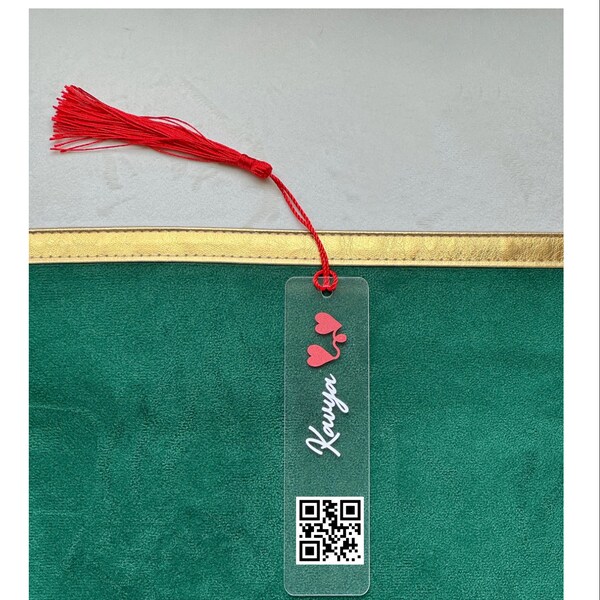Personalized Qr Code Bookmark - Etsy
