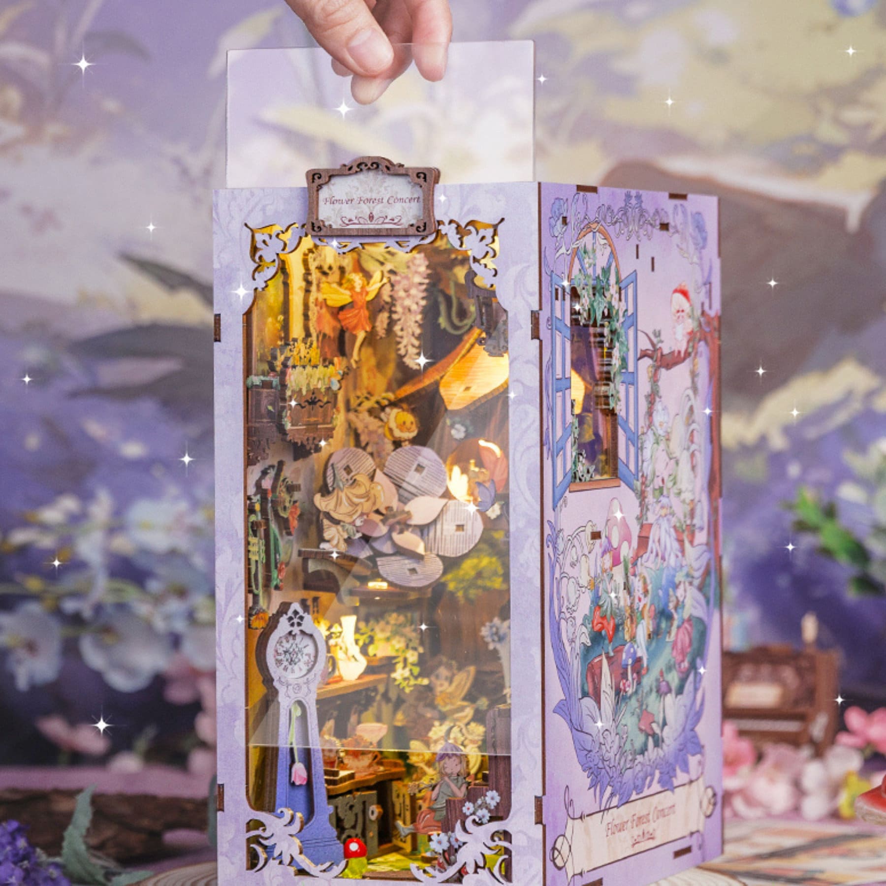 Forest Book Nook | Enchanted Forest Bookshelf Decoration | 3D DIY ...