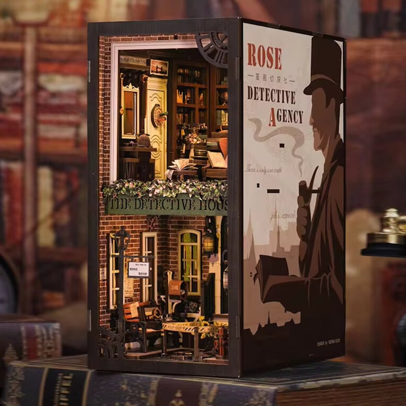 The Detective House Book Nook | Detective Agency Bookshelf Decoration ...