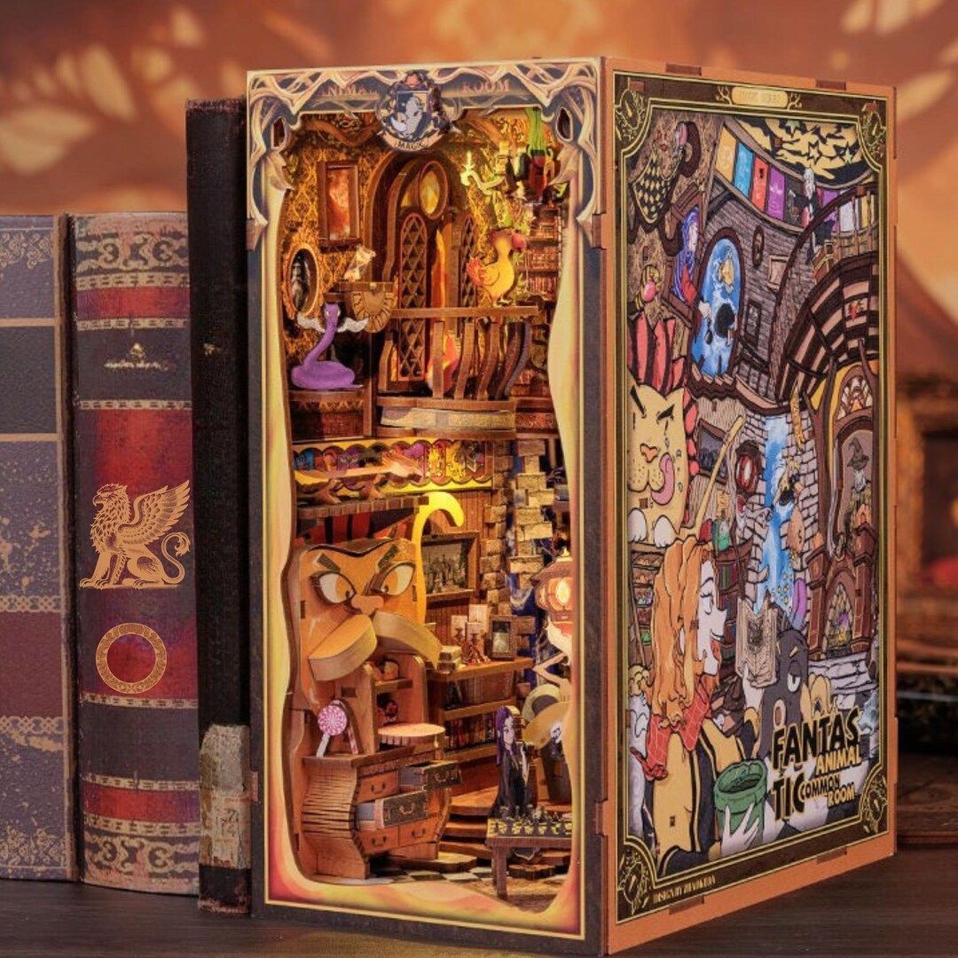 Mythical Creatures Book Nook | Fantastic Animals Room Bookshelf ...