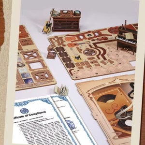 Musical Melody Book Nook | Secret Rythm Bookshelf Decoration | 3D DIY ...