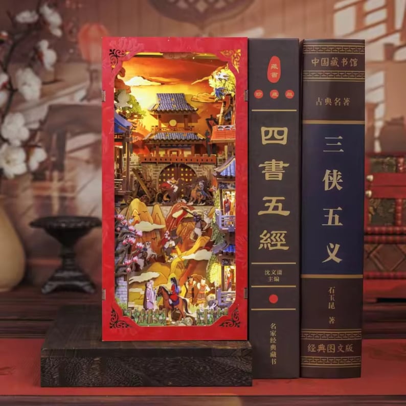 Mulan Legend Inspired Book Nook | Anime Styled Bookshelf Decoration ...