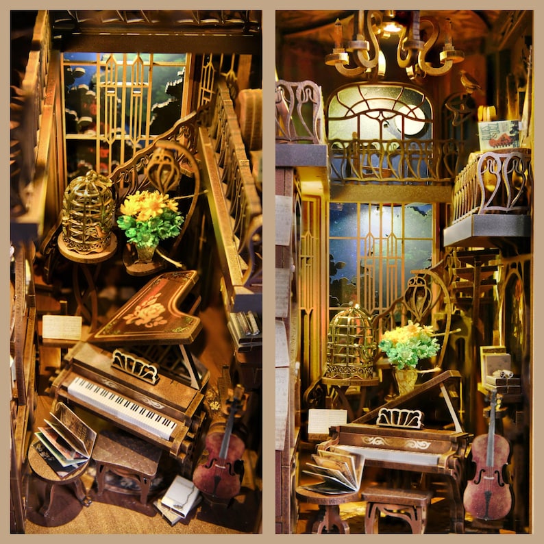 DIY Book Nook Kit: Pianist Music Studio Miniature Diorama - Etsy