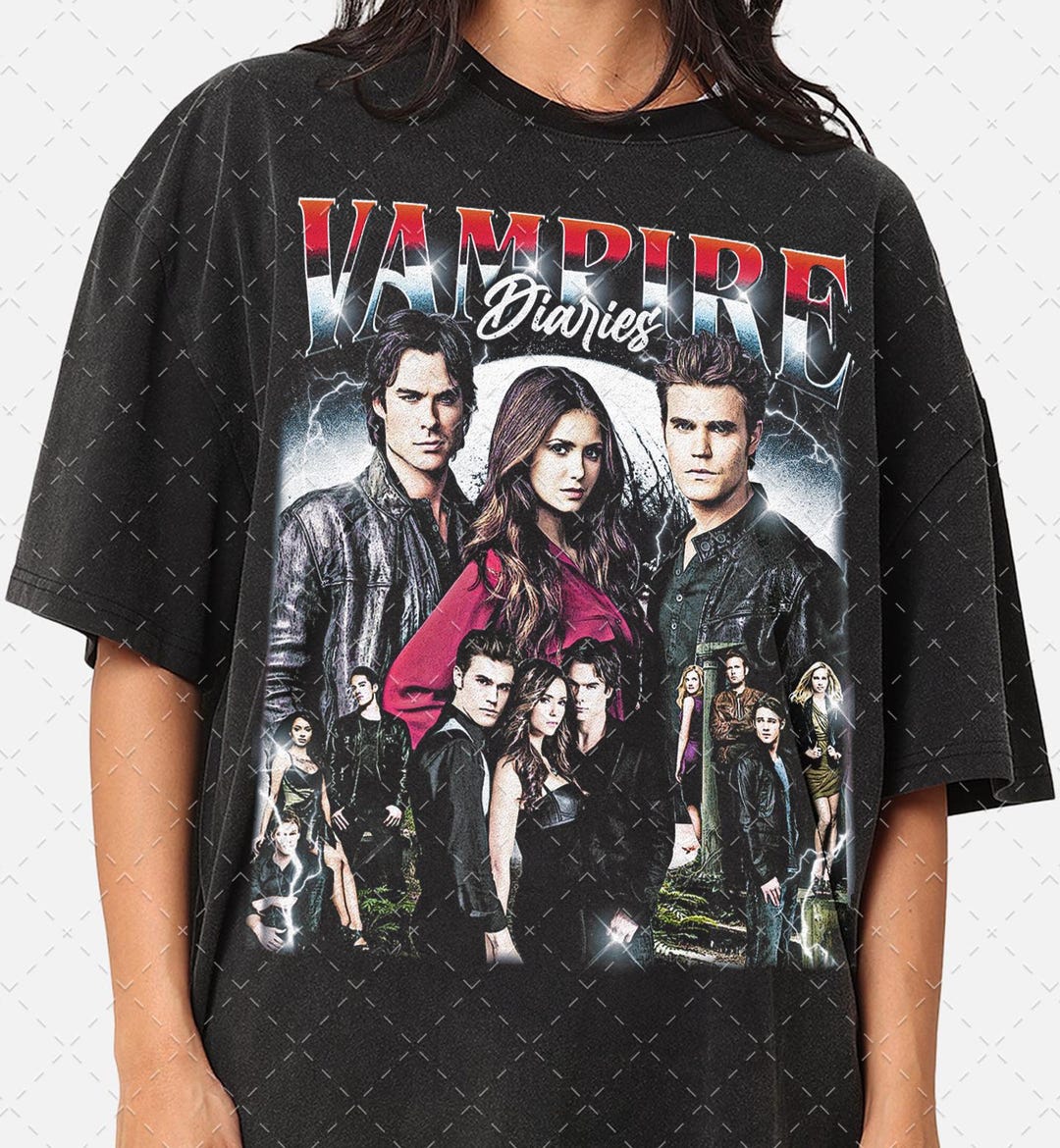 Limited Vampire Diaries T-shirt, Damon Salvatore T-shirt, Stefan ...