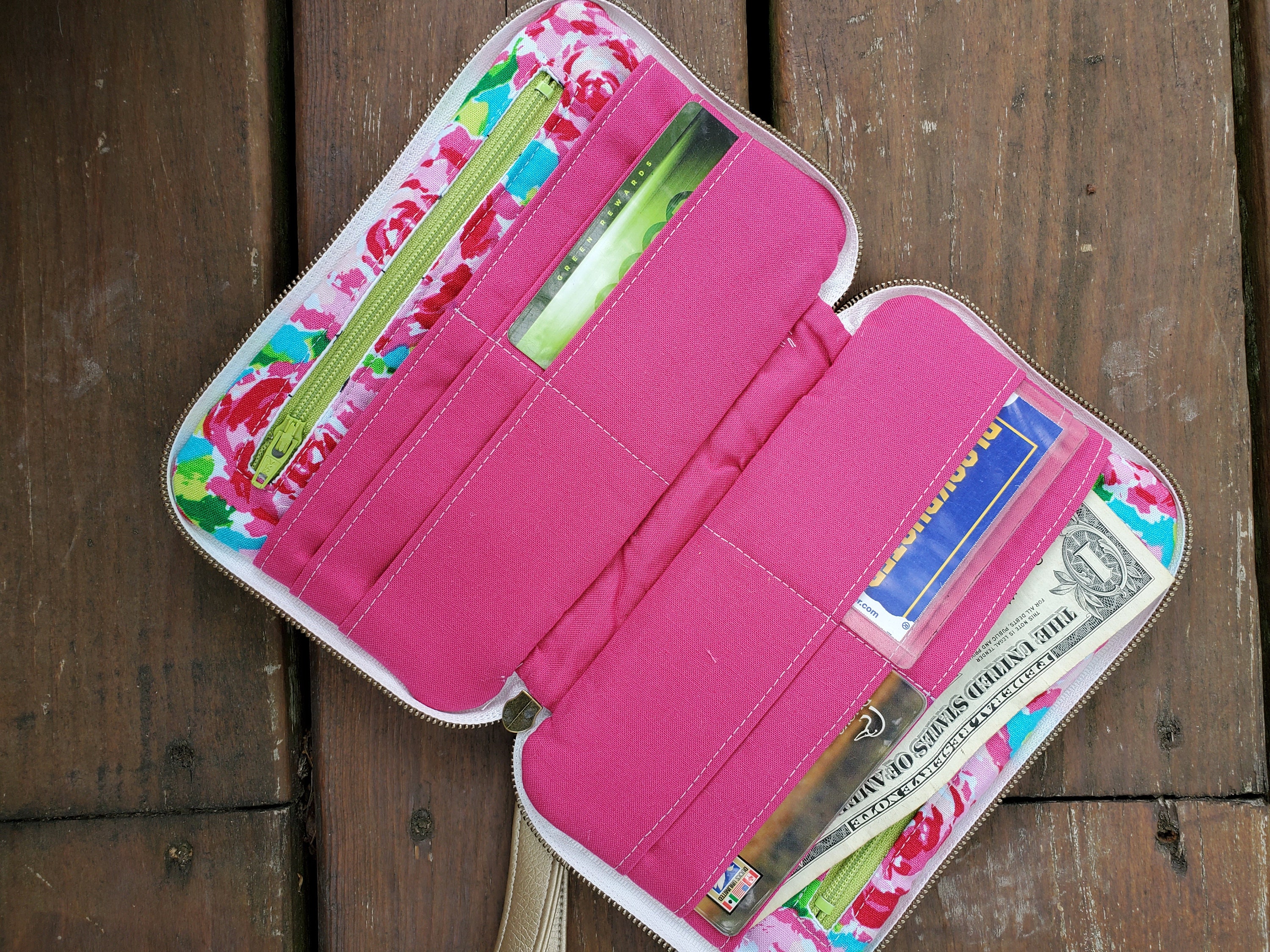 Gold Metallic Quilted Day Trip Wallet With Wrist Strap - Etsy