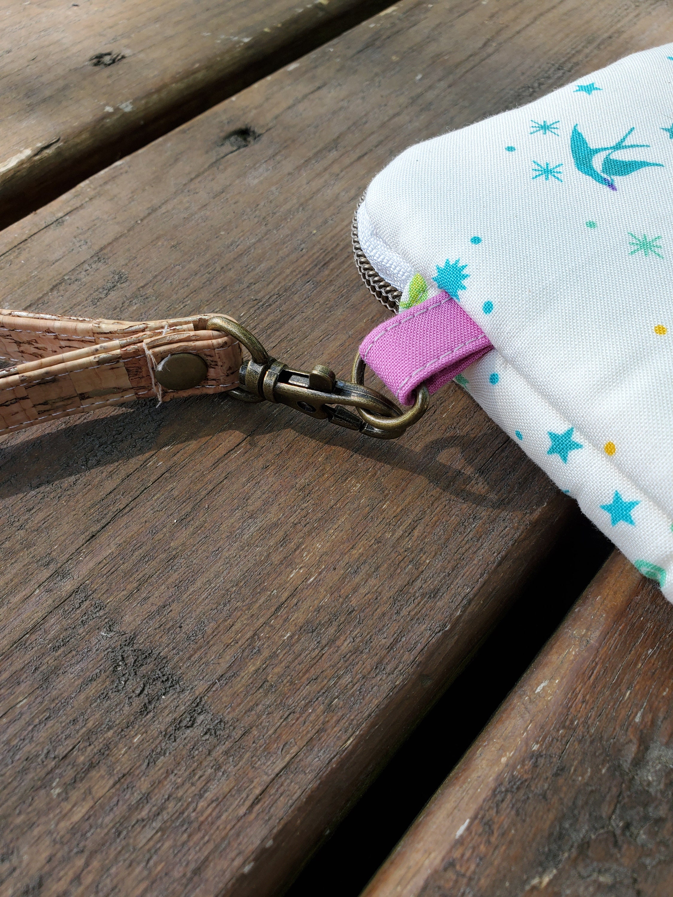 Tula Pink Rainbow Birds Print Day Trip Wallet With Wrist Strap - Etsy