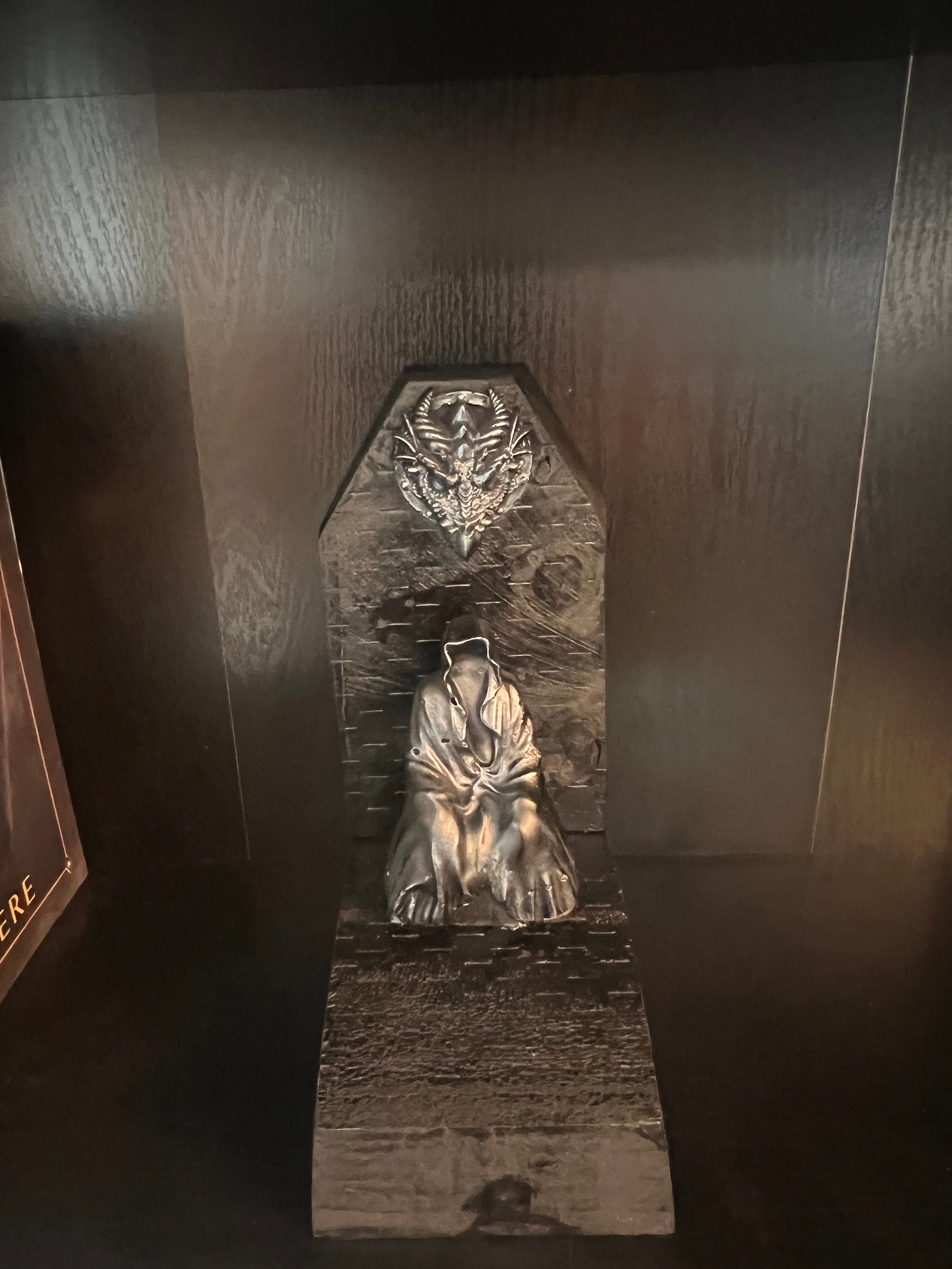 Gothic Bookend Gothic Dragon Head Cloaked Ghost Bookend Goth Gift ...