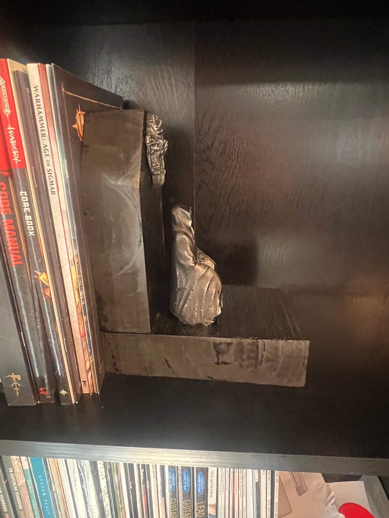 Gothic Bookend Gothic Dragon Head Cloaked Ghost Bookend Goth Gift ...