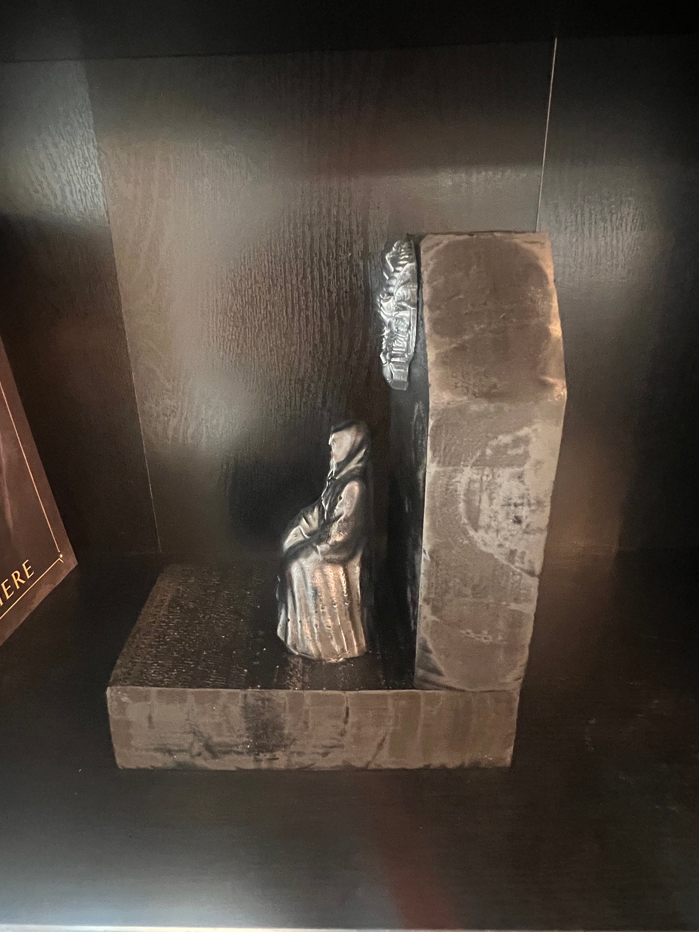 Gothic Bookend Gothic Dragon Head Cloaked Ghost Bookend Goth Gift ...